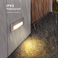 China Rectangle Buried LED Wall Lights 220VAC L145*W45mm 5W Warm White IK Rate 09 For Walkway for sale