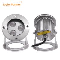 China IP68 RGB LED Underwater Spot Light Stainless Steel 316L DC24V 3*2W LED Warm White With Mounting Base for sale