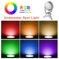 China LED Underwater Spot Light Stainless Steel 316 RGB CE RoHS Certified With Tripod for sale