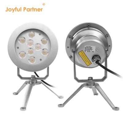 China LED RGBW Underwater Spot Light DMX Control Stainless Steel 316 Marine Grade DC12 24V for sale