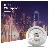 China IP68 LED Fountain Light 36W Stainless Steel 3In1 RGB DMX Music Dancing Water Jet Lighting for sale