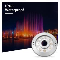 China Stainless Steel Submersible LED Fountain Light 9x2W RGB LED color IP68 DC24V CE Certificated for sale