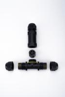 China IP68 T-Type Waterproof Connector 3 Channel 3 Poles Cable Connector Outdoor for sale