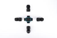 China Waterproof Outdoor IP68 Quick Connector 4 Ways Electrical Cable Connector Easy to Install for sale