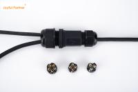 China IP68 Quick Connector Waterproof 1 In 2 Out Black Color  For Underground Cable Junction Box for sale