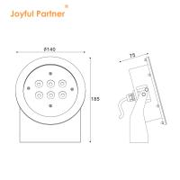China Under Water Pond Light 6W 12W 316L Stainless Steel IP68 DIA140MM For Salty Water for sale