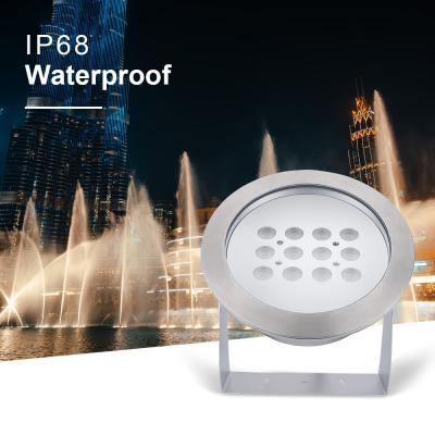 China LED Underwater Spot Light Surface Mount IP68 Stainless Steel 24V 12VDC 3000K RGB for sale