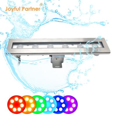 China Commercial Exterior RGB Linear LED Underwater Spotlight 316SS IP68 With DMX Control for sale