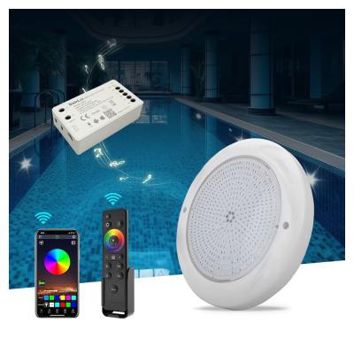 China Led Pool Under Water Lights RGB DIA230MM 18W Surface Mounted IP68 DC12V 3000K for sale