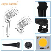 China Spot Garden Spike Light 12W LED IP65 Adjustable DIA61MM Height 143MM With Good Heat Sink Design for sale