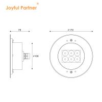 China Swimming Pools Underwater Lights 6W12W LED Single Color DC24V DIA170MM ABS Black Back Box for sale