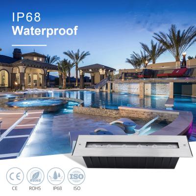 China 6W Linear LED Underwater Light IP68 12-24VDC Input Square LED Pool Light With Two Year Warranty for sale