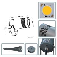 China LED Garden Spike Light Decorative 6W Warm White Color Aluminum Lamp Body For Theme Parks for sale