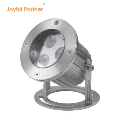 China LED Under Water Lights IP68 Stainless Steel 316 3x2W For Pond With Mounting Base for sale