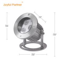 China Underwater LED Lights 3x3W RGB 3in1 Stainless Steel 316SS IP68 12V-24V Low Voltage Spotlight for Landscape Application for sale