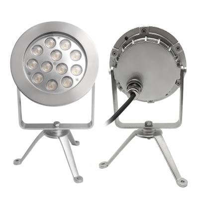 China RGB Submersible Pond Lights High Power Low Voltage DC24V IP68 Stainless Steel 48W for sale