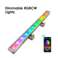 China DC24V Voltage RGB Light Bar Tempered Glass W42*H27*500MM For Exterior Lighting Projects for sale