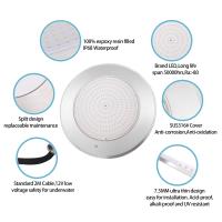 China LED Underwater Swimming Pool Light IP68 Super Thin 7.5mm AC12V 316 Stainless Steel RGBW SMD With Remote for sale