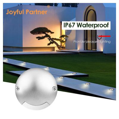 China Side Emitting Recessed Inground Light Round Low Voltage DC 24V 3000K IP67 Cold White Aluminum Housing for sale
