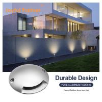 China Side Emitting Recessed Inground Light Round Low Voltage DC 24V 3000K IP67 Cold White Aluminum Housing for sale