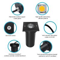 China COB LED Inground Lights Anti Glare IP67 Waterproof 6W 12V/24V Square Round Shape Aluminum Housing for sale