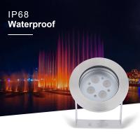 China LED Underwater Light Stainless Steel IP68 DC12V 24W Warm White 3000K With Bracket for sale