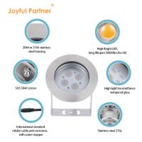 China LED Underwater Light Stainless Steel IP68 DC12V 24W Warm White 3000K With Bracket for sale