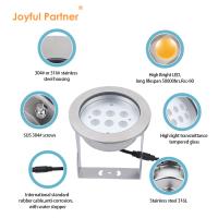China Waterproof Underwater Lamp 12V 24V RGBW Color Change DMX512 Control Way DIA 140MM 30° Beam for sale