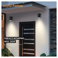 China Exterior Wall Light Fixture Casting Aluminum IP65 Wall Mount Cylinder Disign With Tempered Glass for sale