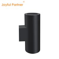 China Double Head Wall Lamp Waterproof Circular Emitting Up And Down Black Housing With Aluminum Alloy for sale