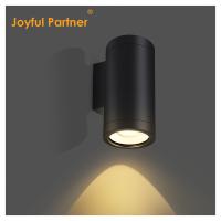 China Exterior Wall Mounted Light Extruded Aluminum Alloy 3000-6000K 18W 24W COB LED Black Housing Color for sale