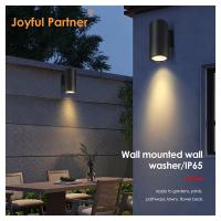 China Exterior Wall Mounted Light Extruded Aluminum Alloy 3000-6000K 18W 24W COB LED Black Housing Color for sale