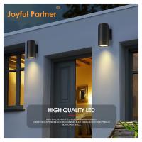 China Exterior Wall Mounted Light Extruded Aluminum Alloy 3000-6000K 18W 24W COB LED Black Housing Color for sale