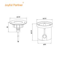China Underwater LED Light 3W DIA118MM IP68 316 Stainless Steel Warm White DC24V With Plastic Mounting Sleeve for sale