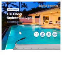 China IP68 Underwater Linear Light Stainless Steel 316 24W LED DALI Dimmable With Plastic Mounting Sleeve for sale