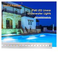 China IP68 Underwater Linear Light Stainless Steel 316 24W LED DALI Dimmable With Plastic Mounting Sleeve for sale