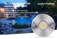 China IP68 Underwater LED Pool Lights Stainless Steel 316 1W 2W Submersible Asymmetrical Lens for sale