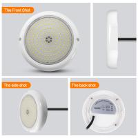 China Pond Swimming Pool Light IP68 Color Changing AC12V Resin Filled Flat RGB DIA180MM for sale