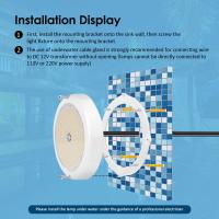 China PAR56 LED Pool Light RGB AC12V IP68 Resin Filled ABS+PC Material DIA152*26mm Beam angle 120 Degree for sale