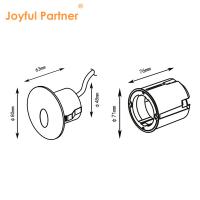 China 2W LED Recessed Light Warm White 3000K IP65 Powder Coating Finish With Plastic Mounting for sale