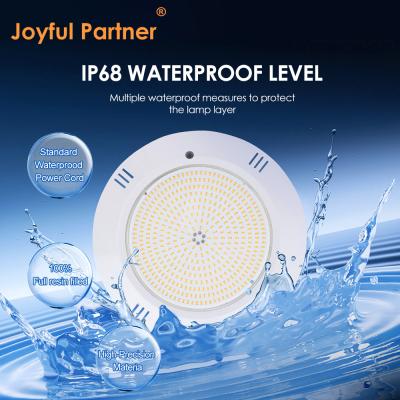 China Underwater Pool Light Epoxy Resin Filled Wall Mounted ABS Housing IP68 AC12V 18W DIA260mm for sale