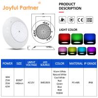 China PAR56 LED Swimming Pool Surface Mounted 18W AC12V RGB For Waterscape Gardens for sale