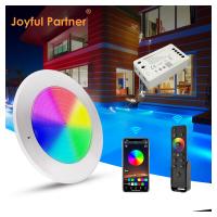China Waterproof PAR56 LED Pool Light 316SS Housing Ultra Thin 7.5mm Resin Filled Wall Mounted 230MM 18W 25W DC AC12V for sale