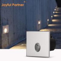 China High Power Recessed LED Wall Lamp IP65 Aluminum Body Square Shape DC 24V 1W 2W 3W LED For Corridor for sale