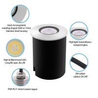 China Swimming Pool Lights Recessed DC12~24V 1W 2W Stainless Steel LED Single Color With ABS Black Box for sale