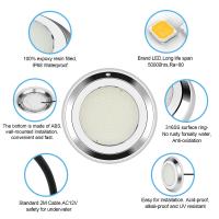 China RGB Underwater LED Swimming Pool Light IP68 DIA280MM Wall Mounted Stainless Steel for sale