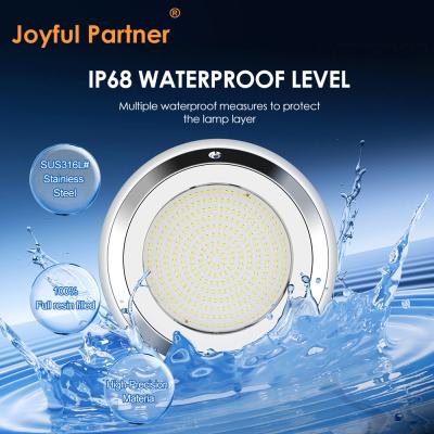 China RGB Underwater LED Swimming Pool Light IP68 DIA280MM Wall Mounted Stainless Steel for sale