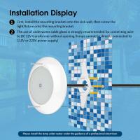 China Submersible Swimming Pool Light Wall Mounted DIA260mm*H40mm RGBW Color By Remote Control for sale