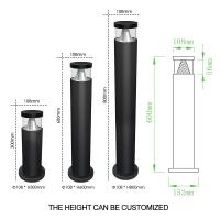China Waterproof LED Bollard Lawn Lighting Aluminum Bridgelux LED 10W H800MM For Outdoor Decoration for sale