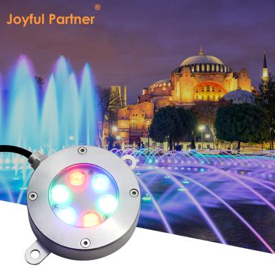 China LED Foutain Lights RGB3in1 Color High Power 18W 316 Stainless Steel Flat Fixture With U Type Bracket for sale